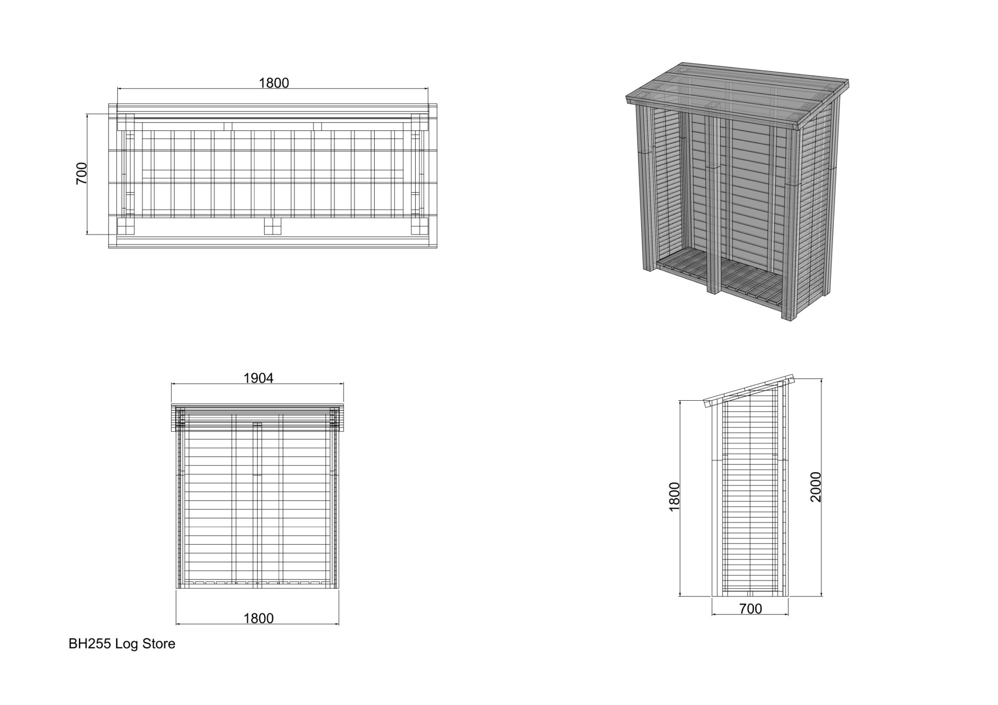 Recycled Plastic Log Storage Shed | Plastecowood