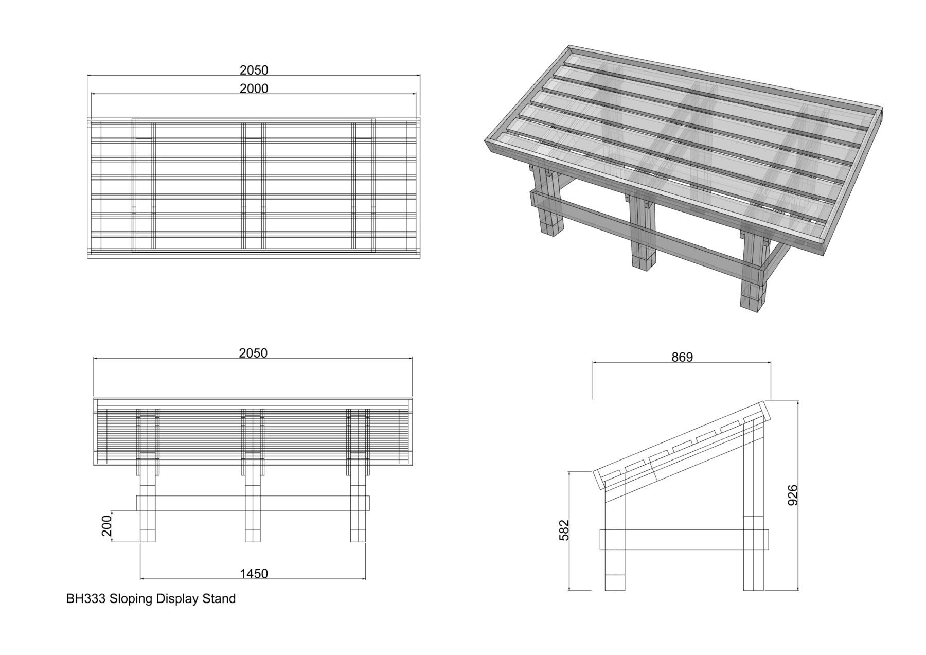 Sloping Display Stand | Plastecowood