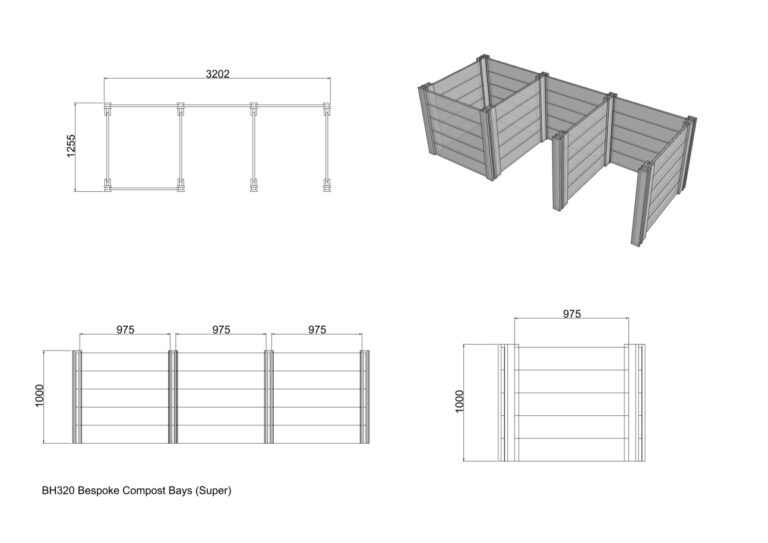 Recycled Plastic Compost Bays (Modular) | Plastecowood