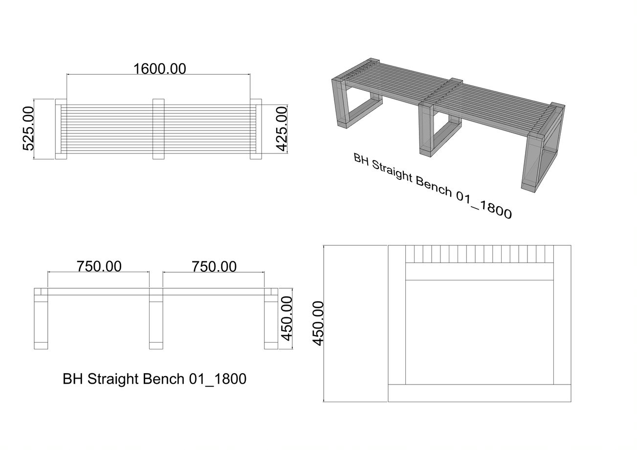 Straight Bench | Plastecowood